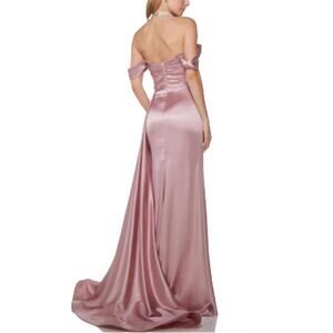 Alyce Paris | Dresses | New Alyce Paris Long Off The Shoulder Satin ...